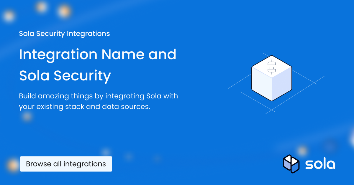 Connect Wiz with Sola - Sola Security
