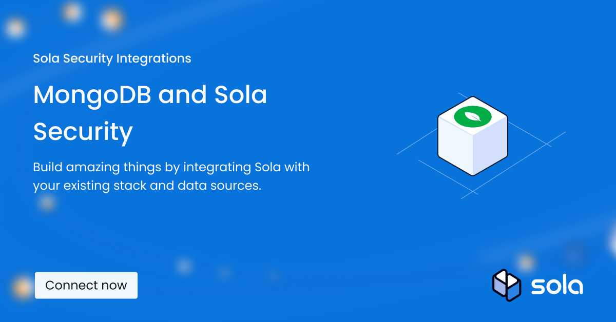 Integrate Mongodb With Sola Sola Security