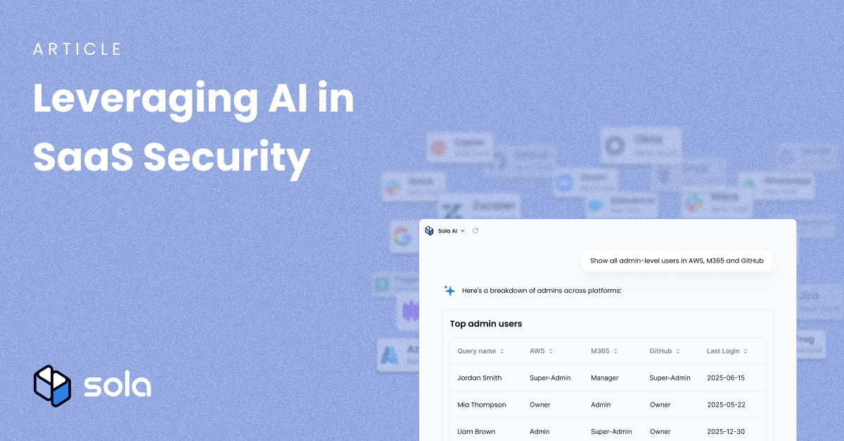 AI for SaaS Security: Best Practices & Cross-Platform AI Tools - Sola ...