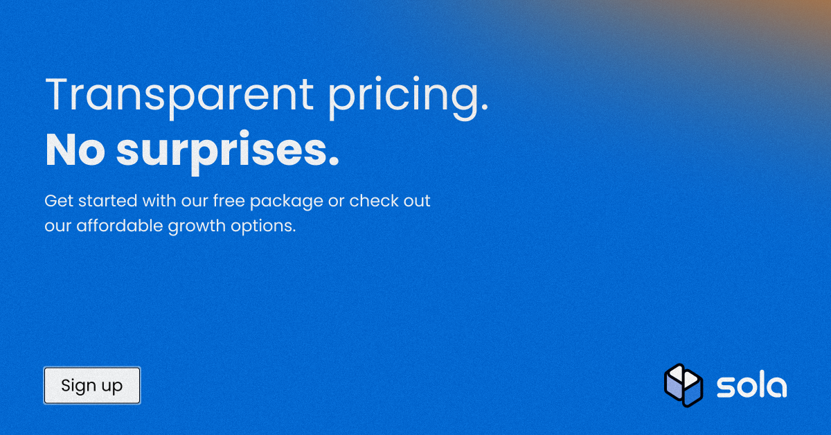 Sola Security Pricing | AI Security Plans from $0